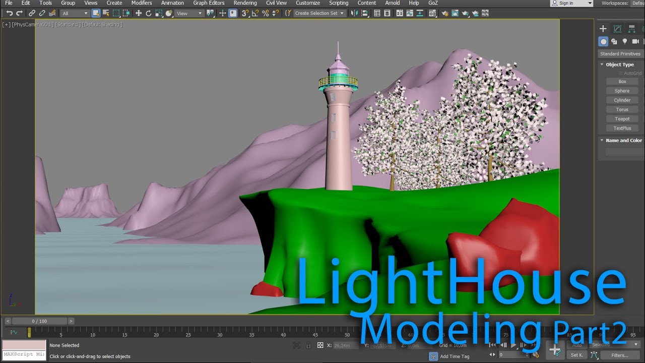 MS3D | 3dsmax | Environment | LightHouse | Modeling Part2
