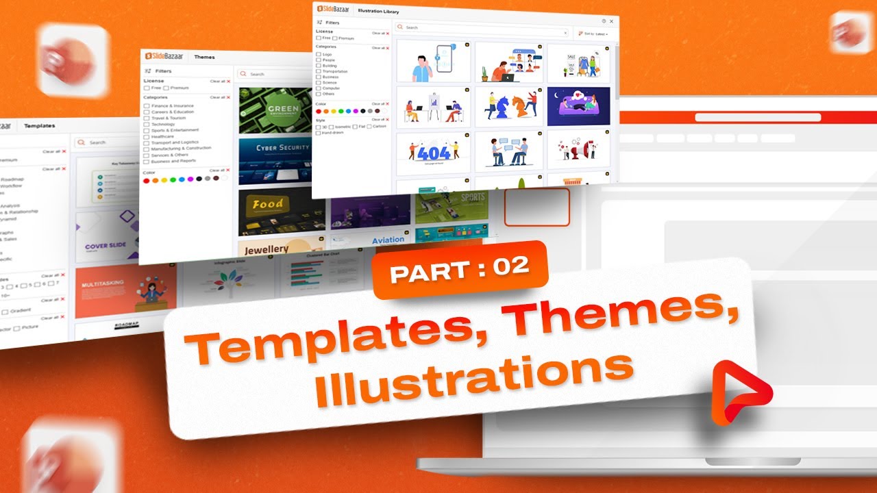SlideBazaar PowerPoint Add-in Guide Part 2: Themes and Templates
