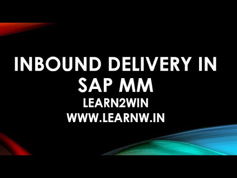 inbound sap mm s4hana | inbound goods receipt sap mm | inbound gr sap | VL31N inbound goods receipt