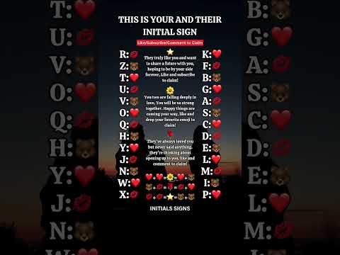 FIND YOUR AND THEIR INITIALS #soulmate #crush #initials #love