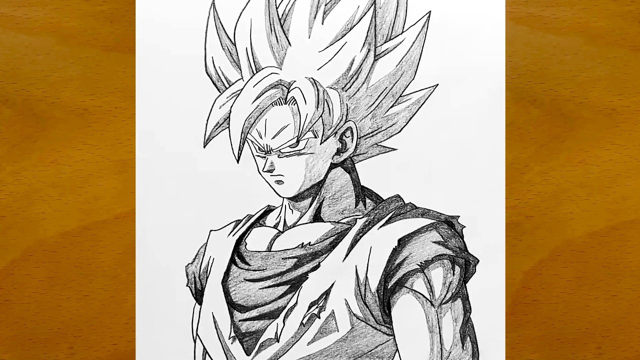 Goku Super Saiyan Drawing Tutorial | Powerful Anime Style