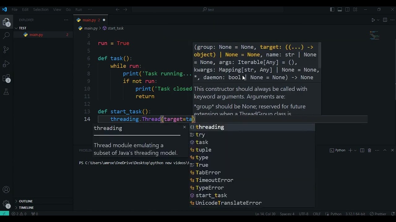 Python Thread Management Closing Threads with Custom Tkinter Interface