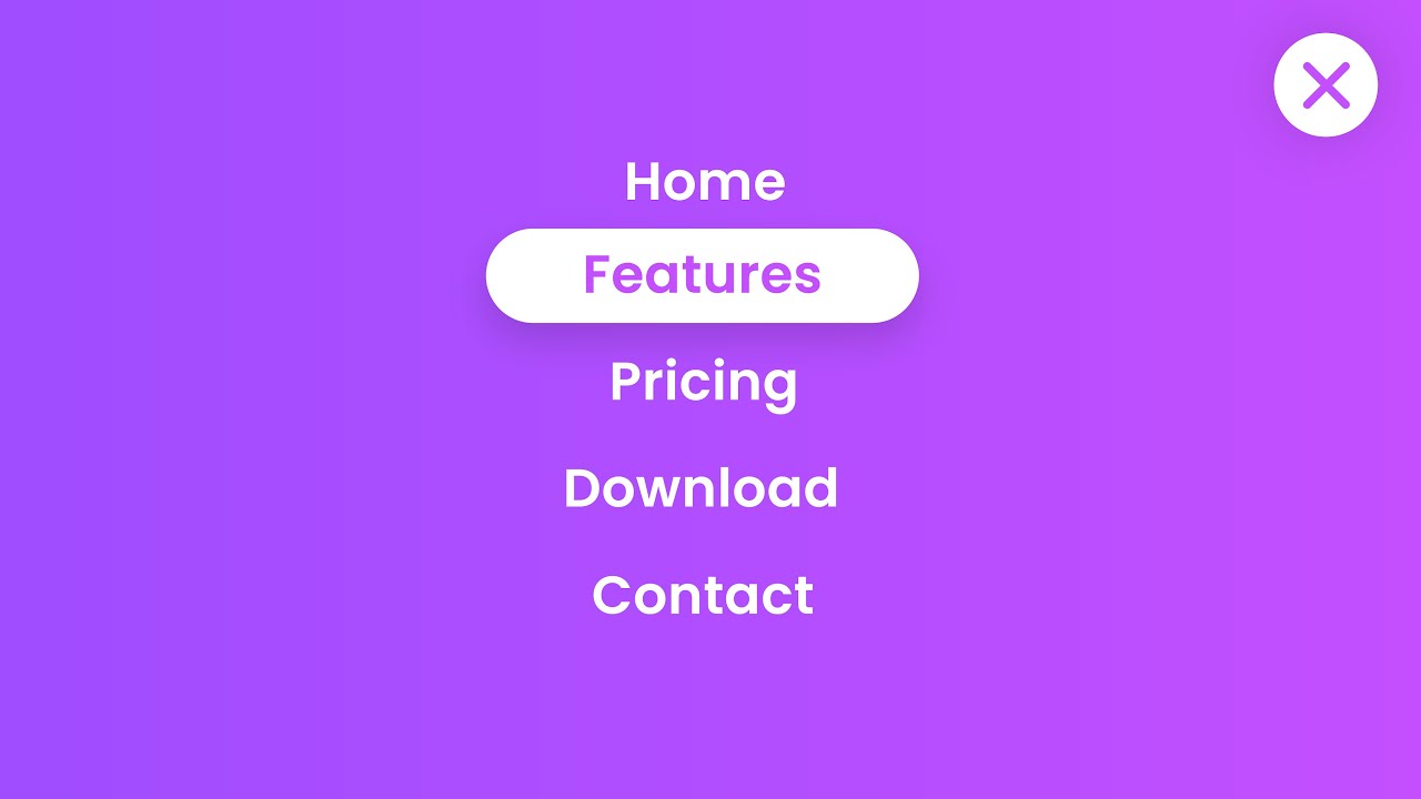 Fullscreen Overlay Navigation | HTML, CSS and Javascript Tutorial