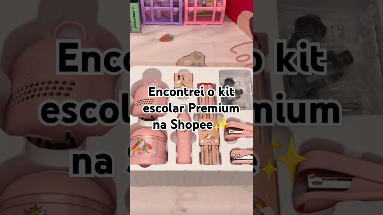 Encontrei o kit escolar Premium na Shopee✨#achadinhos #voltaasaulas #materialescolar