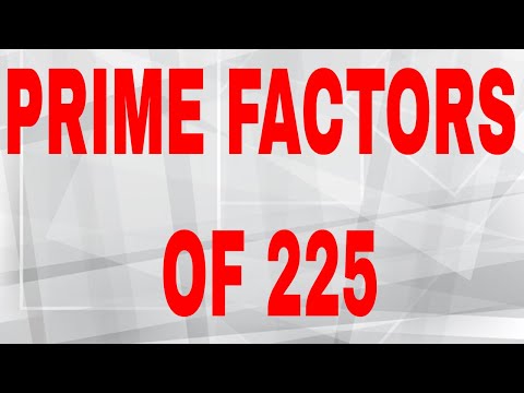 Prime factors of 225
