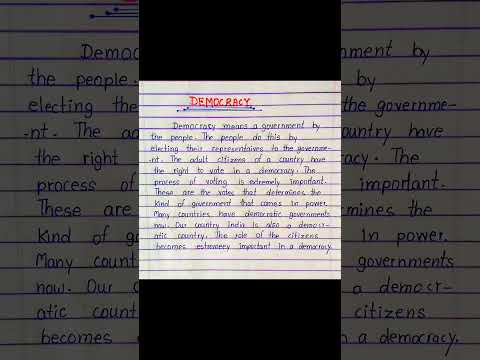 Write an Essay on "Democracy" in English | Paragraph of Democracy | Democracy Essay। English essay