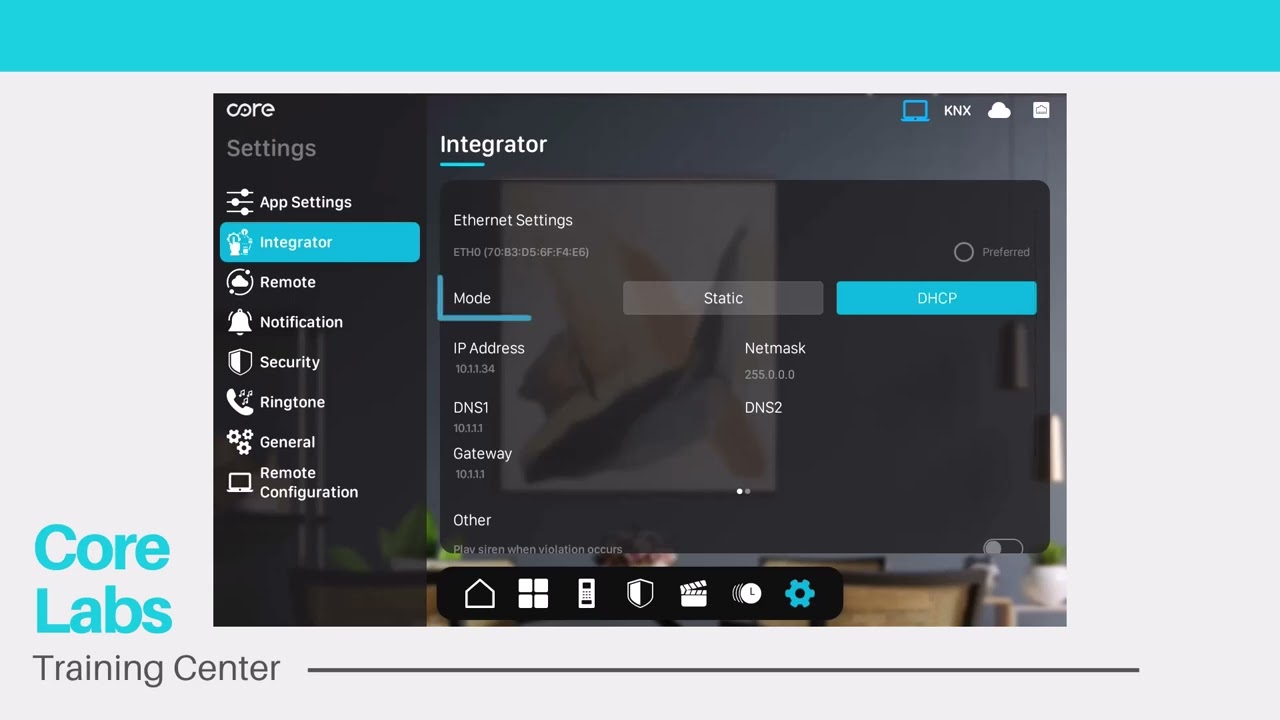CoreOS4 Programming | Integrator Menu