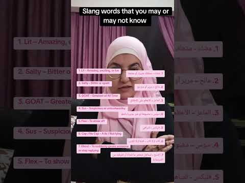 Here’s a list of common slang words and their meanings