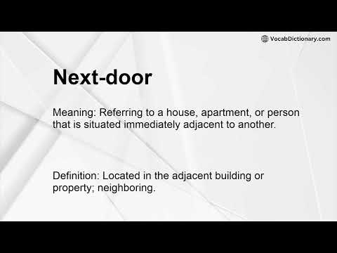 Next-door Meaning