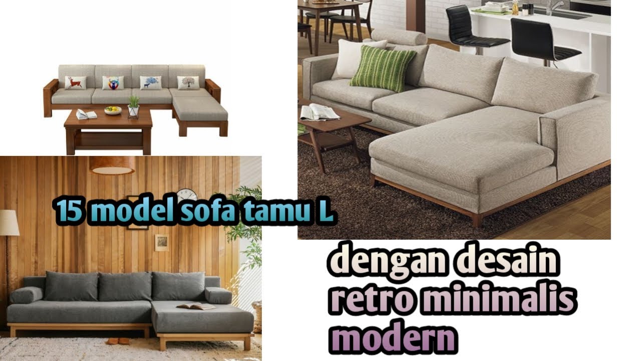 15 contoh  model sofa tamu L retro scandinavian modern