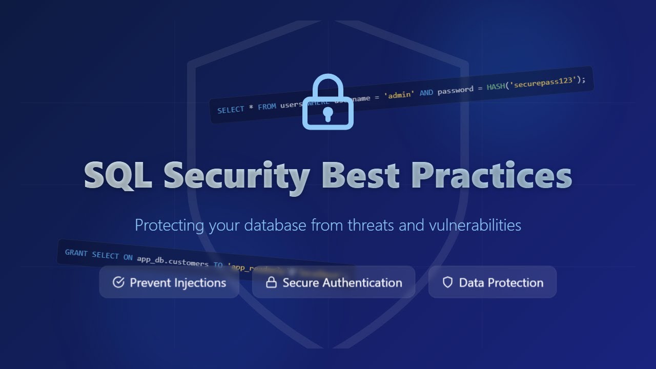🔒 SQL Security Best Practices for Beginners: Protect Your Database!