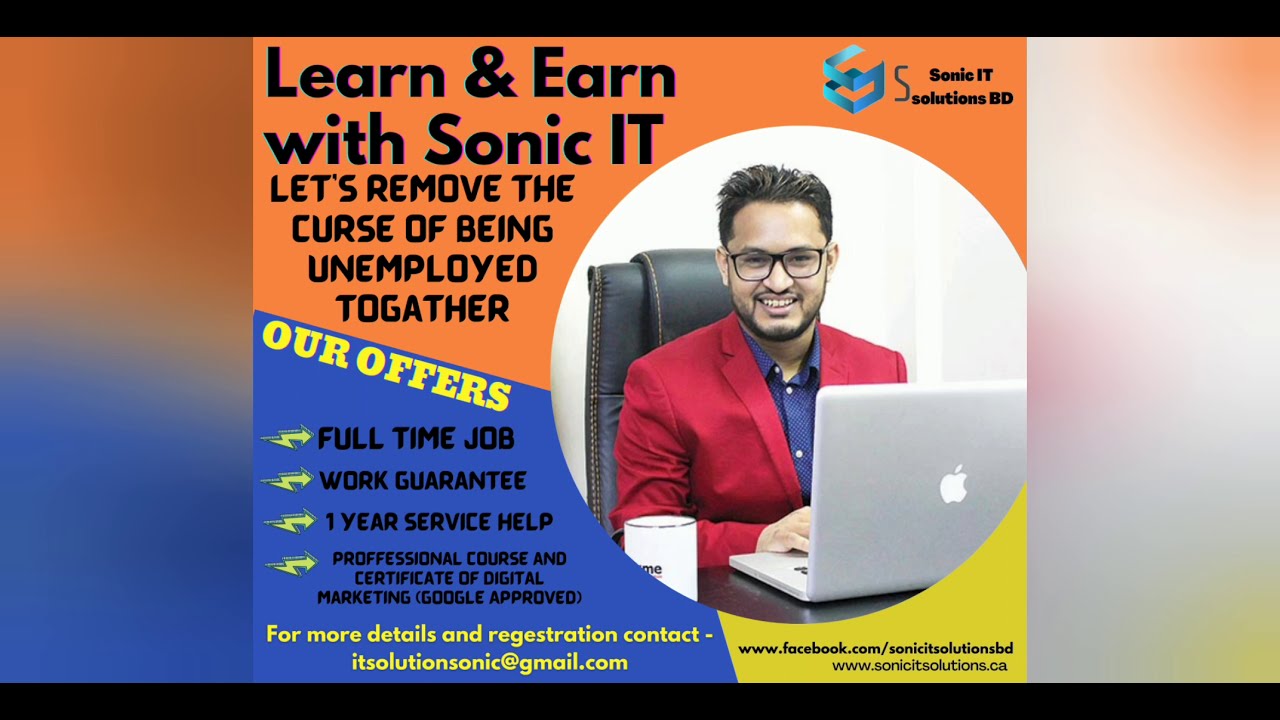 Free course from Sonic IT Solutions BD (Learn and Earn program)