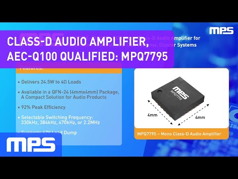 Class-D Audio Amplifier, AEC-Q100 Qualified: MPQ7795