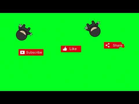 LIKE SHARE SUBSCRIBE GIF IN GREEN SCREEN