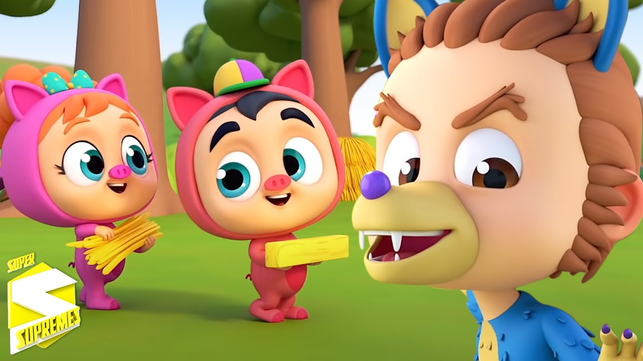 Tres cerditos cuentos infantiles | Fingir y jugar | Super Supremes Español | Canciones para niños