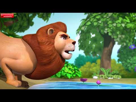 The Lion and the Boar Story | Bengali Stories for Children | Infobells