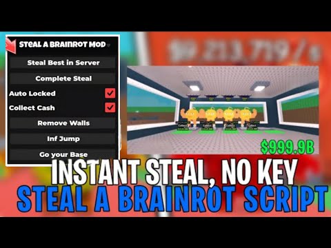 💸Steal a Brainrot Script GUI Pastebin | INSTANT STEAL AUTO STEAL INFINITE CASH *NO ΚΕΥ*