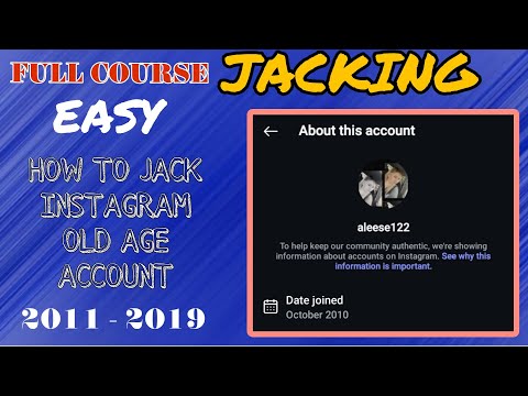 How To Jack Instagram Old Age Account | How To Jack 2010-2019 | Jacking Course | #instagram #jacking