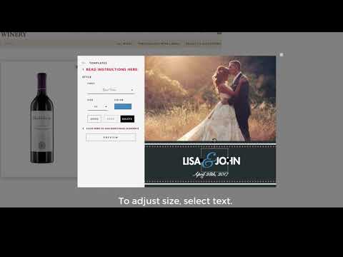 How to personalize your custom wine label (Short) - San Santonio Winery