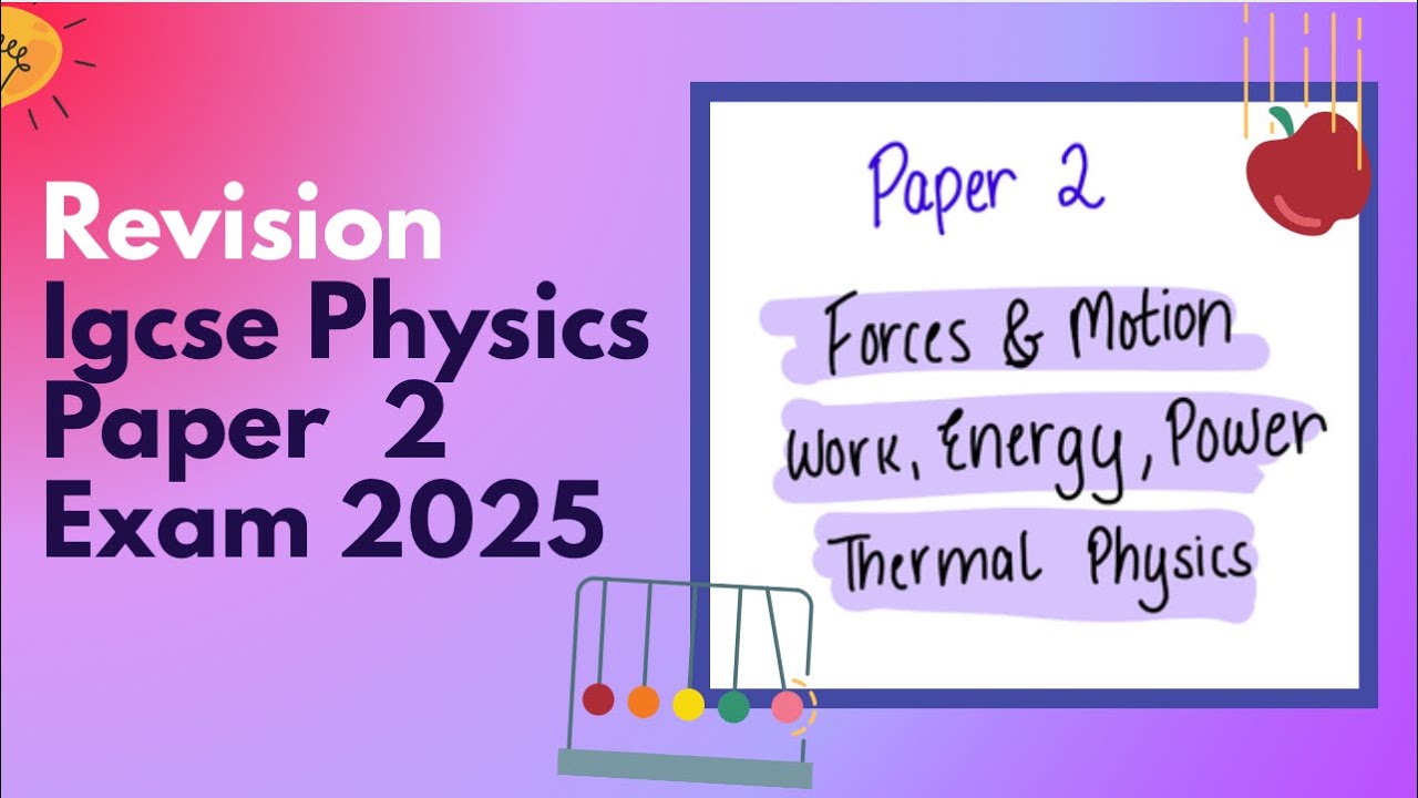 IGCSE Physics Paper 2| Solved Ex Forces, Motion, Energy, Power & Thermal