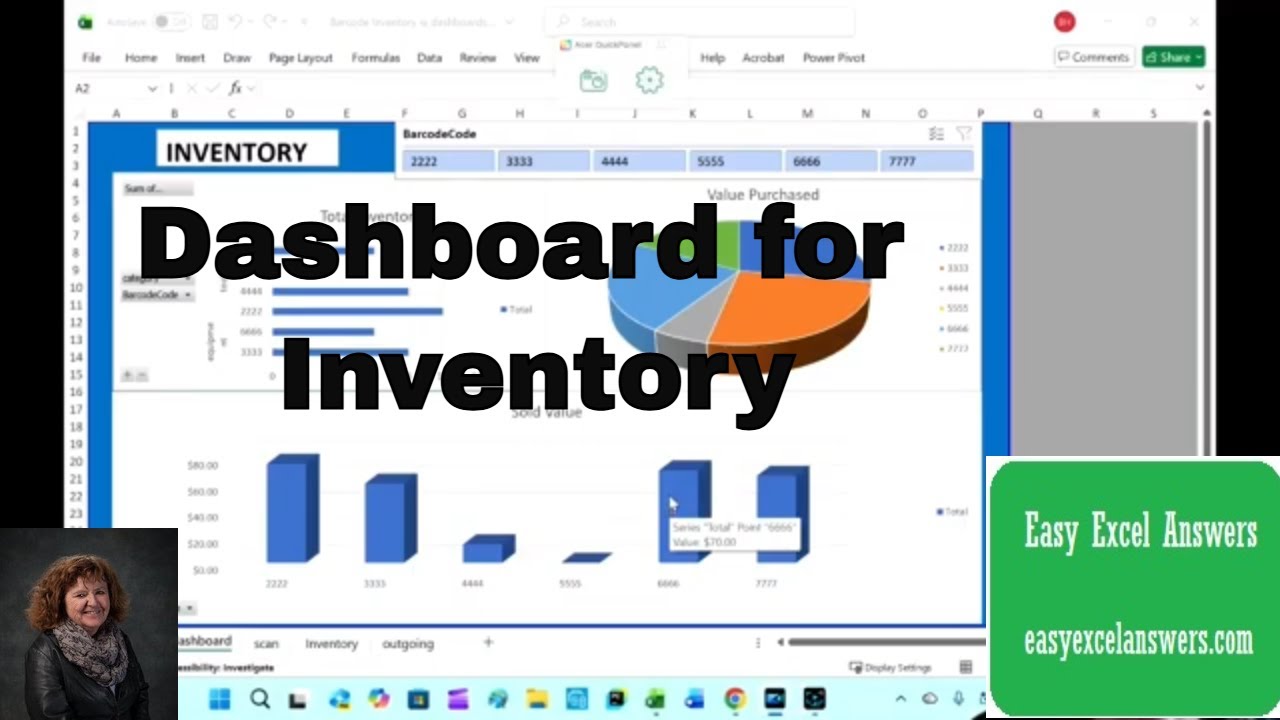 Dashboard for inventory management