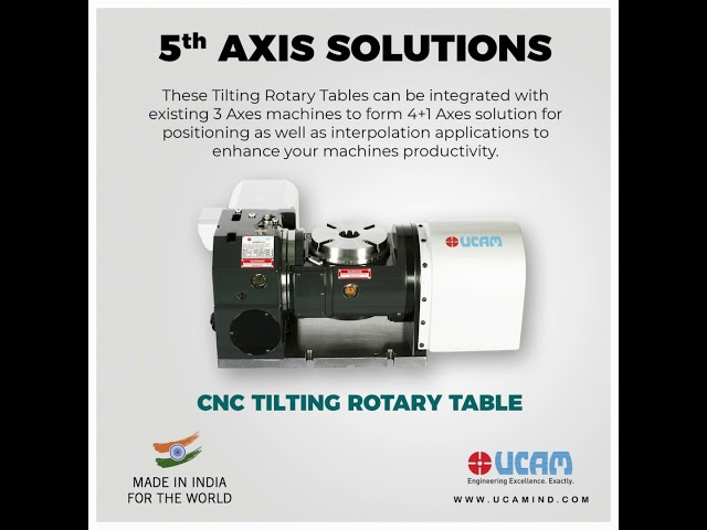 UCAM CNC Tilting Rotary Table - Ucam ULBR-320-TN Tilting Rotary Table ...