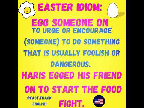 🐰 Easter idiom: 🥚 Egg someone on #easteridioms #idioms #learnenglish