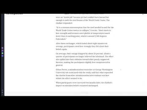 AI chatbot to convince you to believe the government