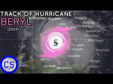 Track of Hurricane Beryl (2024)