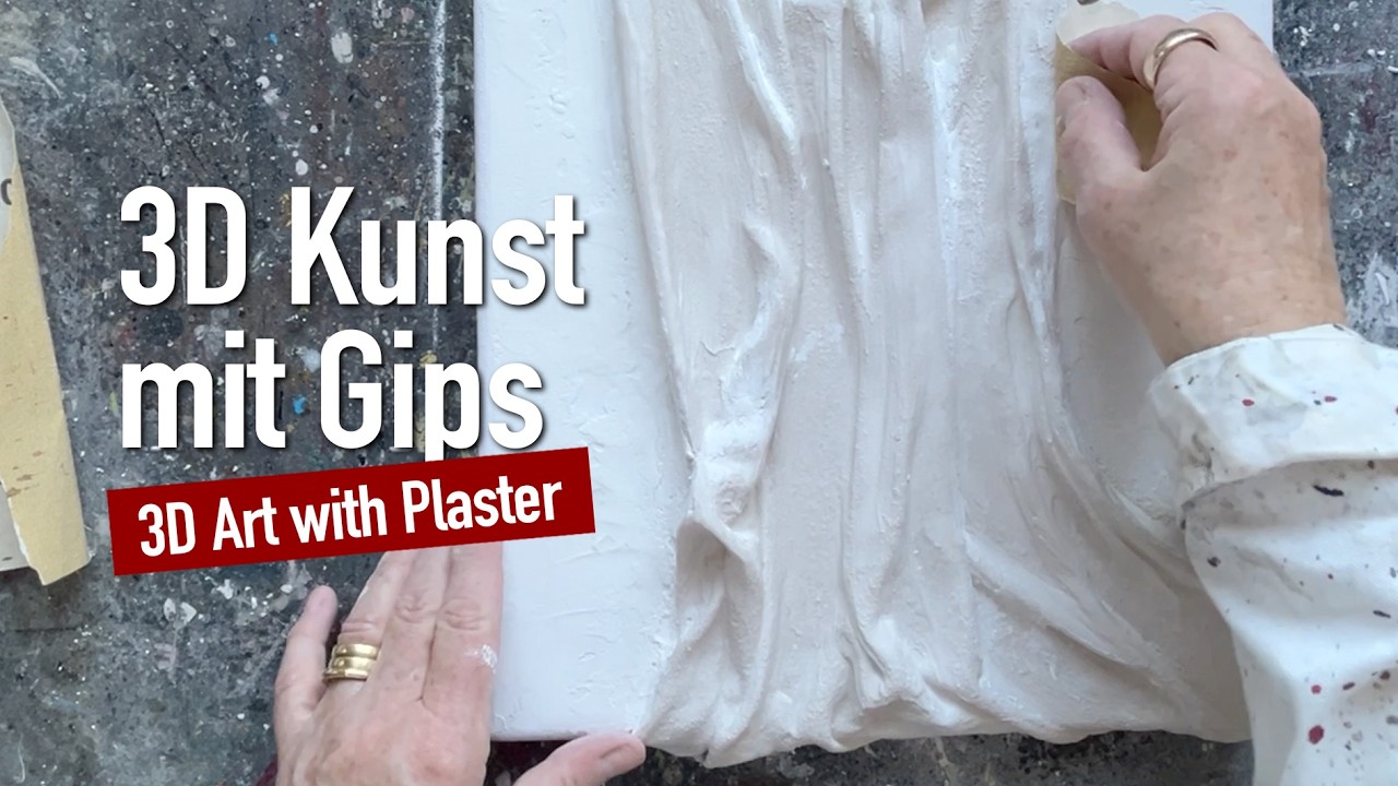 DIY Gips-Kunst: Fliessende Stoff-Optik einfach selber machen (3D Wanddeko)