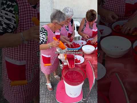 3 Italian nonnas making fresh tomato sauce! #tomatoes #tomatosauce #nonna