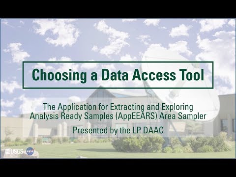 Choosing a Data Access Tool: NASA AppEEARS Area Sampler
