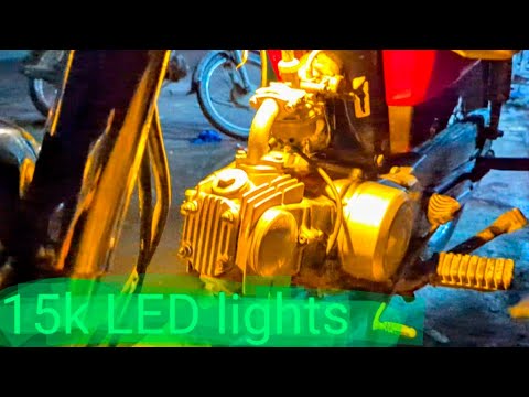 LED lights on bike || How To Install LED Bar lights