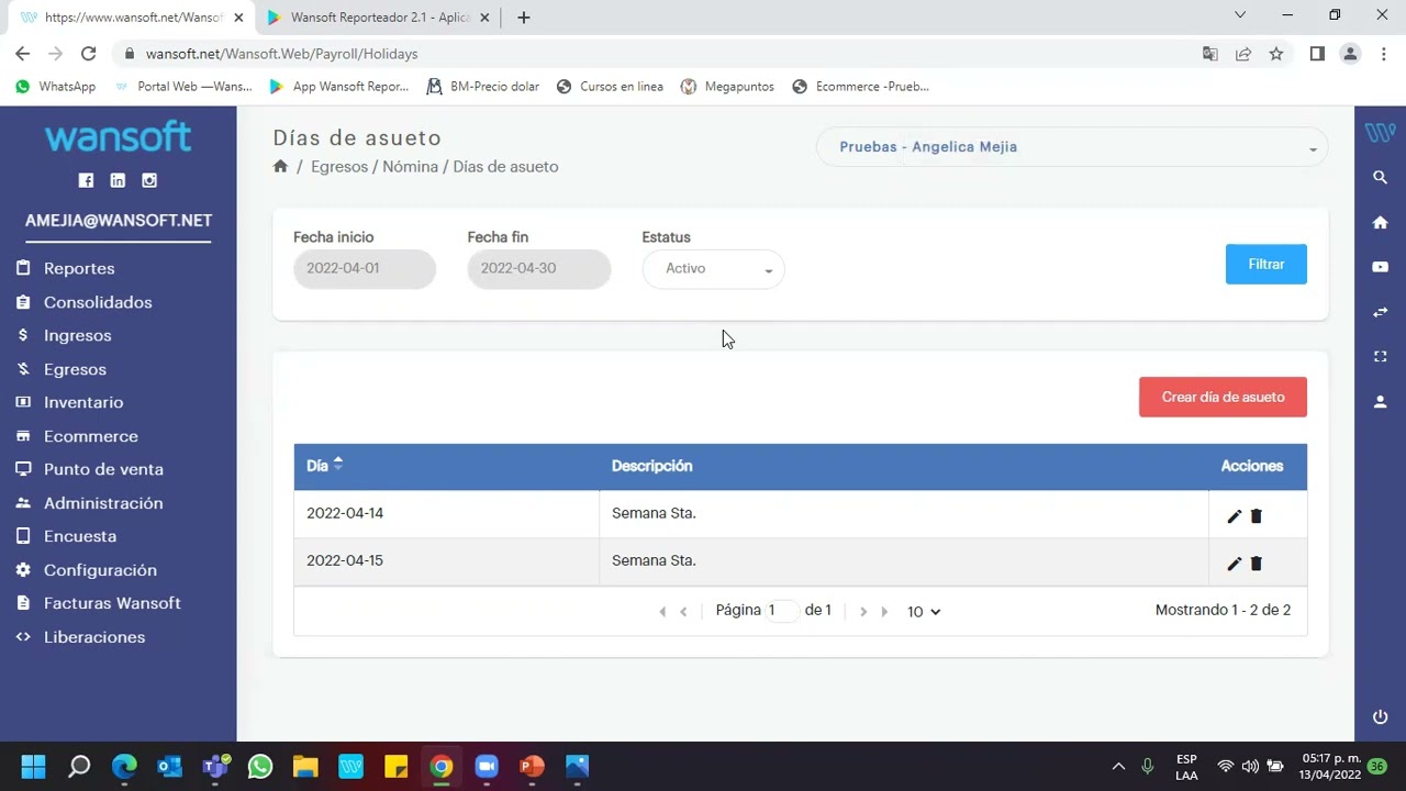 Capacitacion Nominas Wansoft