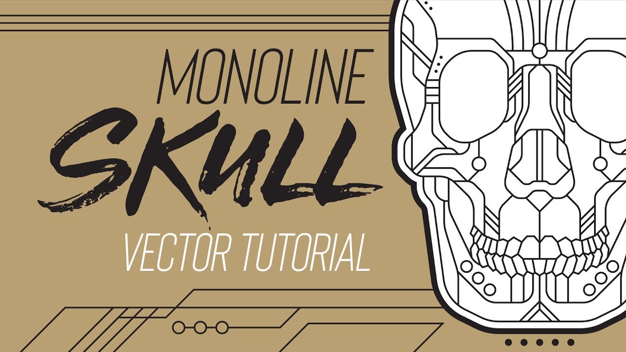Monoline Skull - Vector Illustration Tutorial