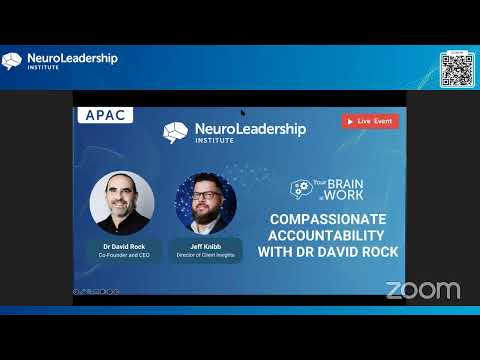 NeuroLeadership Institute Webinar | Compassionate Accountability with Dr David Rock