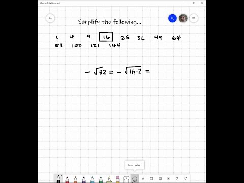 Express each radical in simplified form. See Example 4. -√(32)