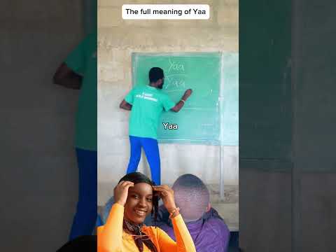 The full meaning of Yaa