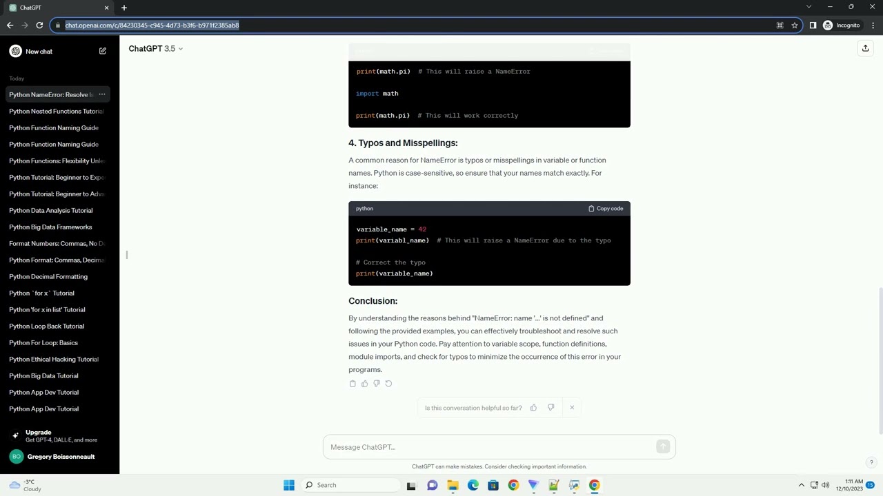 python function name is not defined