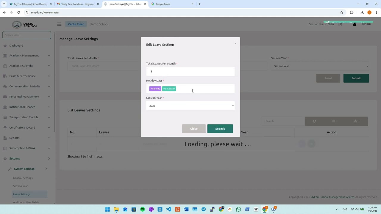 03 01 Myedu School Setup