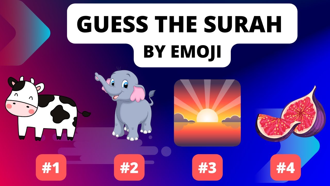 Guess the Surah by emojis Islamic games Islamic challenges
