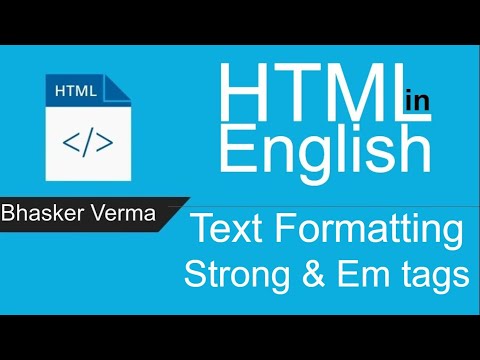 Learn HTML tutorial for beginners in English 10 | Strong tag and ...