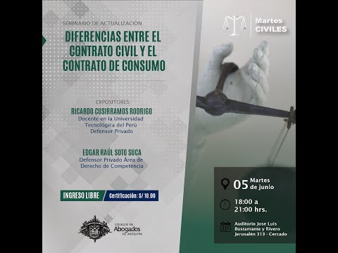 SEMINARIO: Diferencia entre contrato civil y contrato de consumo