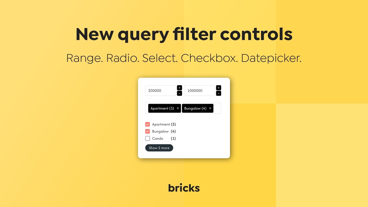 Bricks - New Query Filter Controls