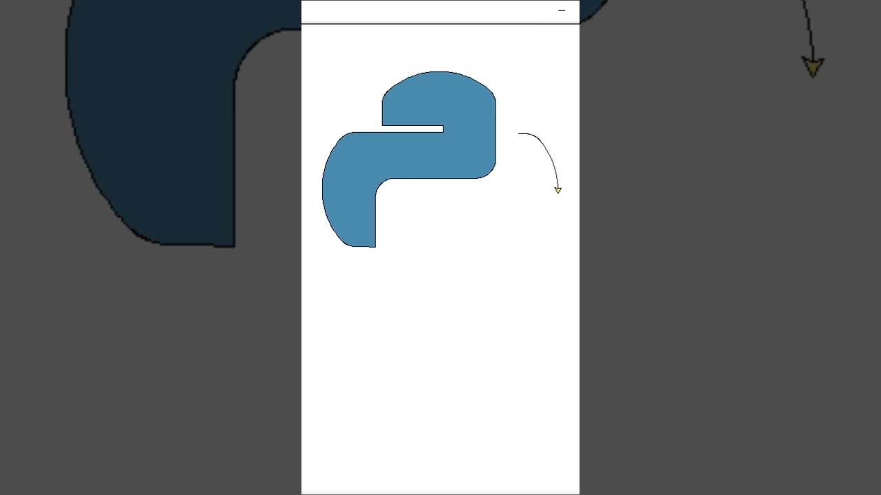 Python logo using Python #shorts #python