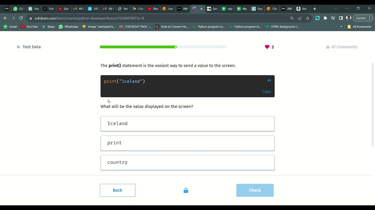 5 Text Data | Python Developer | Sololearn