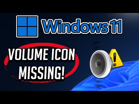 Windows 11 Volume Icon Missing From System Tray Taskbar