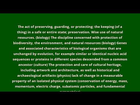 what is the meaning of conservation