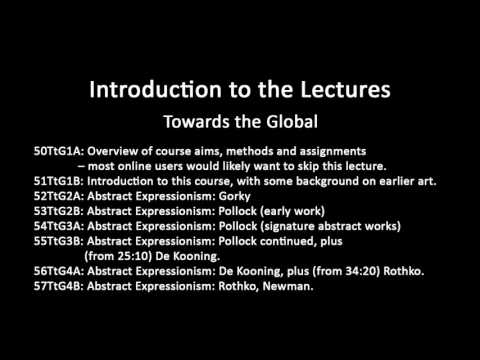 A history of modern art in 73 lectures: lecture 1 - brief overall introduction (please start here)