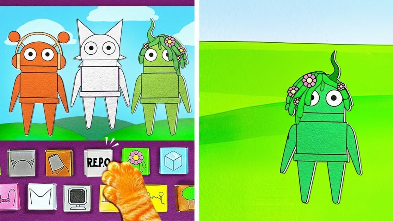 SPRUNKI Becomes R.E.P.O.? 😱 Wild Paper Game Book Adventure!